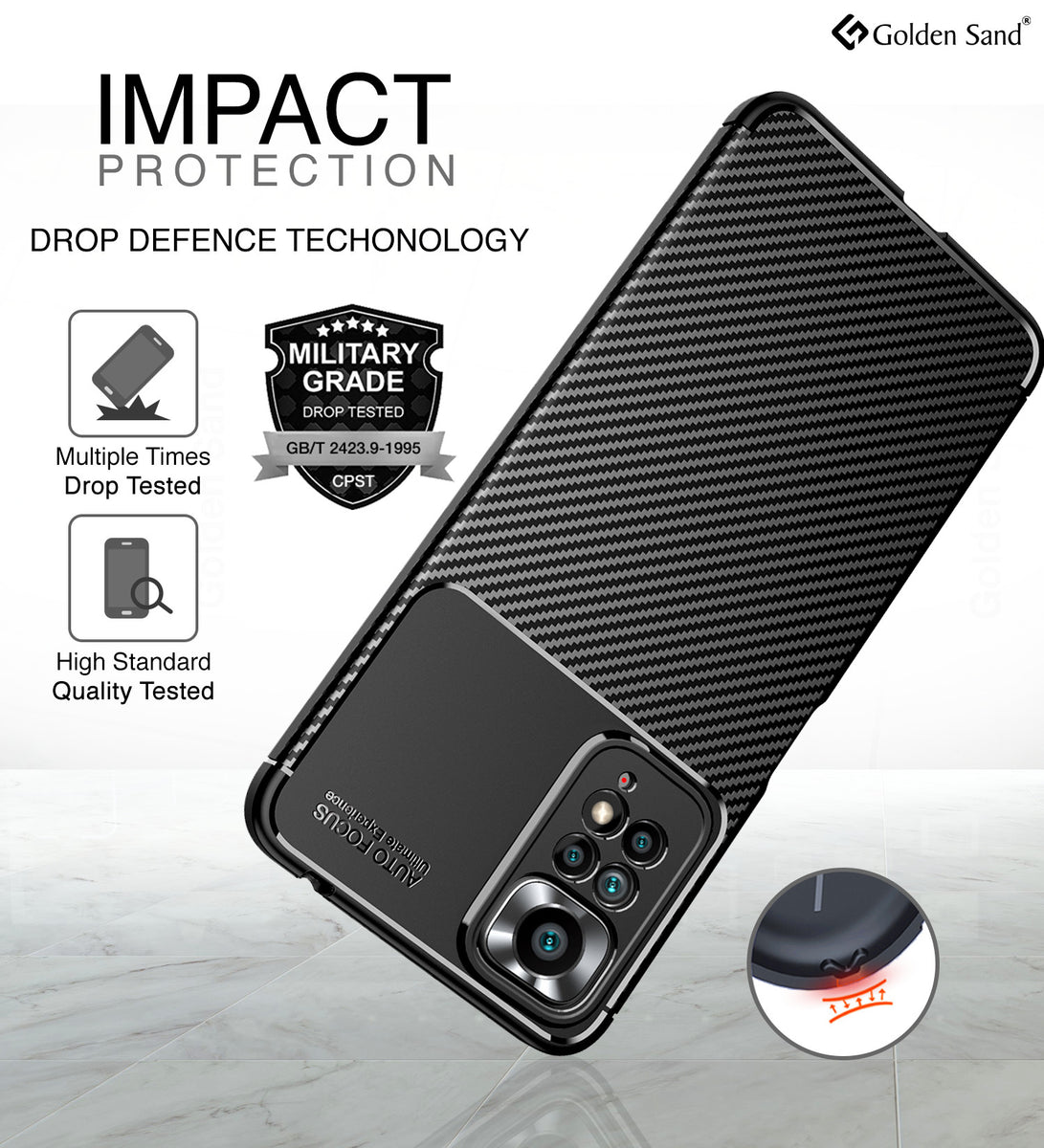 Aramid Fibre Series Shockproof Armor Back Cover for Redmi Note 11 Pro ...